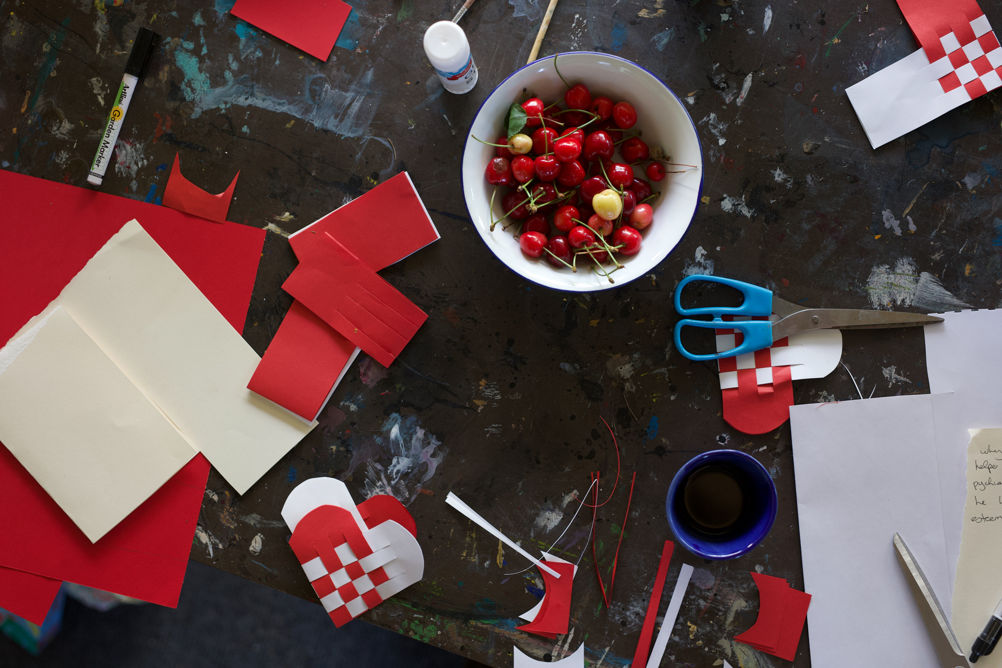 Danish Paper Hearts - Around the Kitchen Table