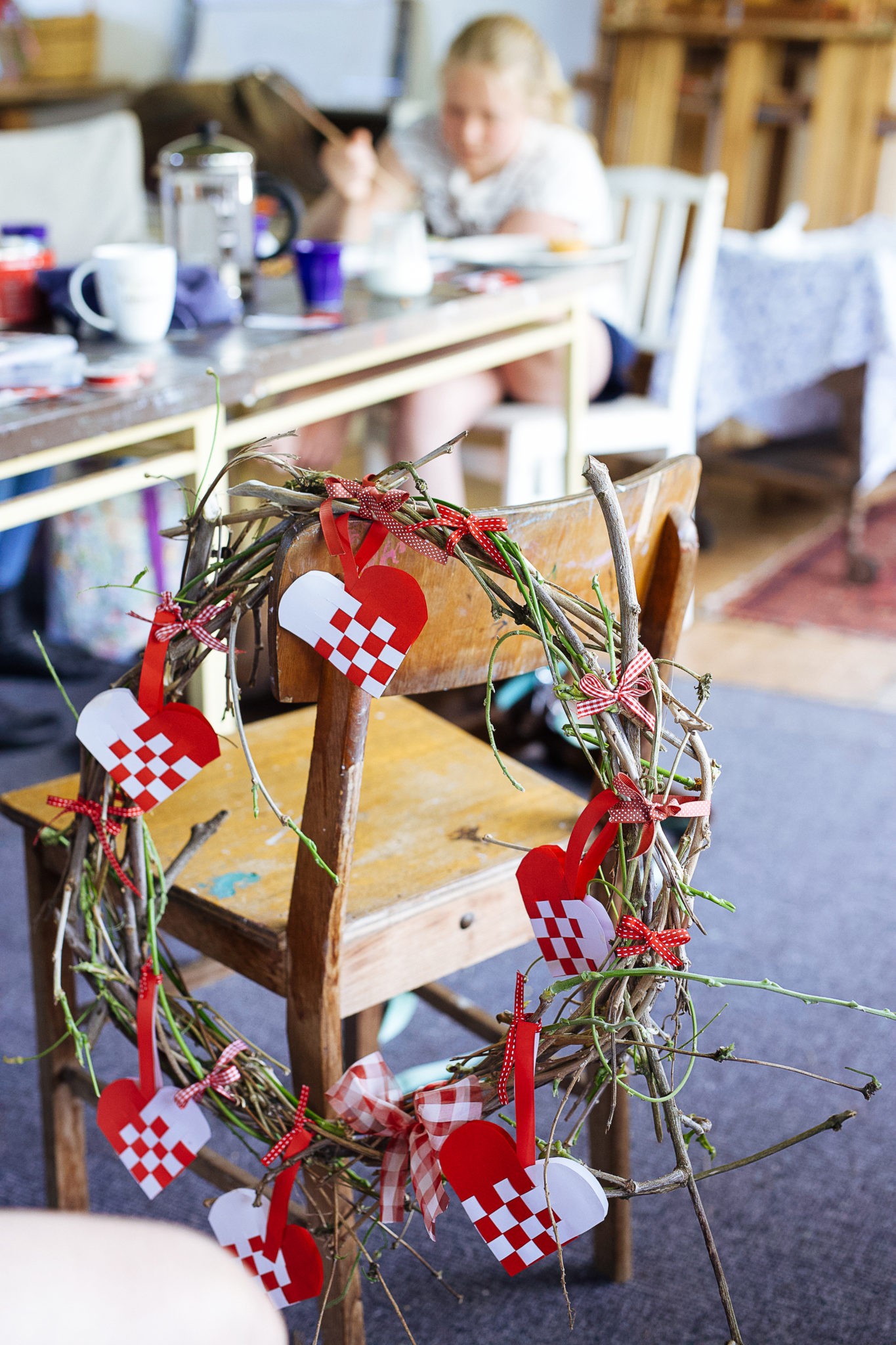 Danish Paper Hearts - Around the Kitchen Table